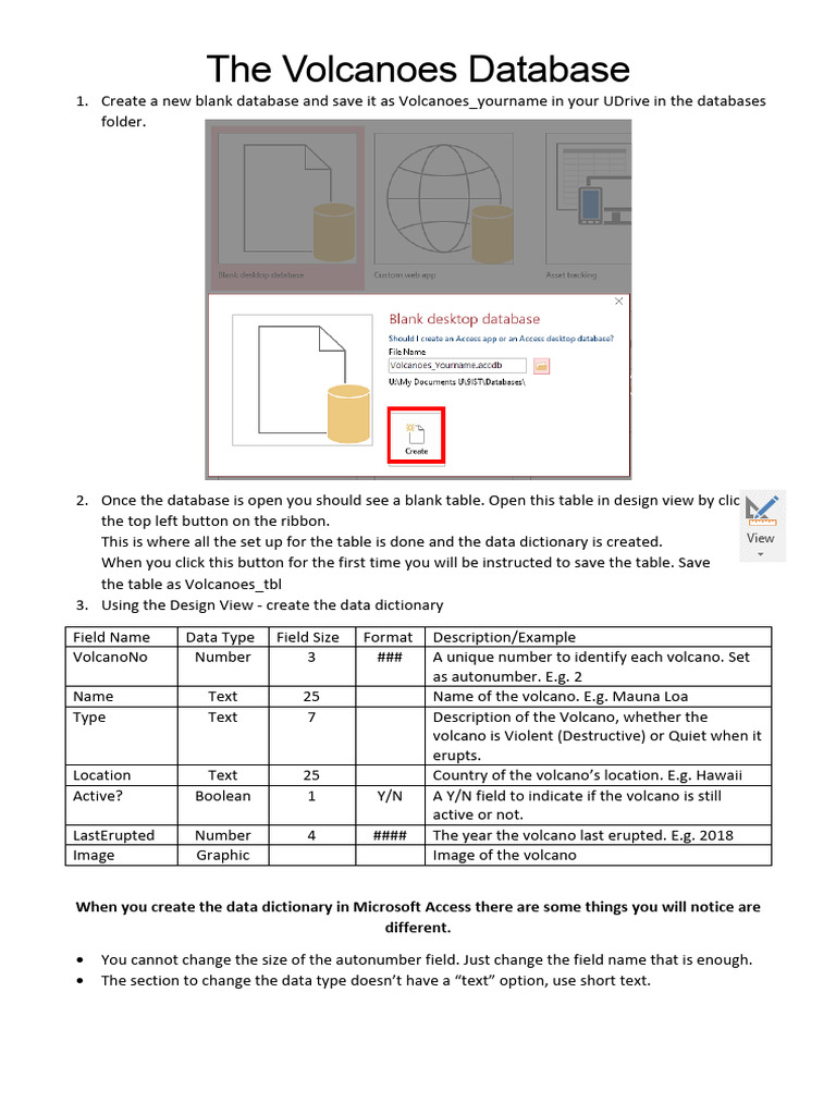 Volcano Exercise (B) | PDF