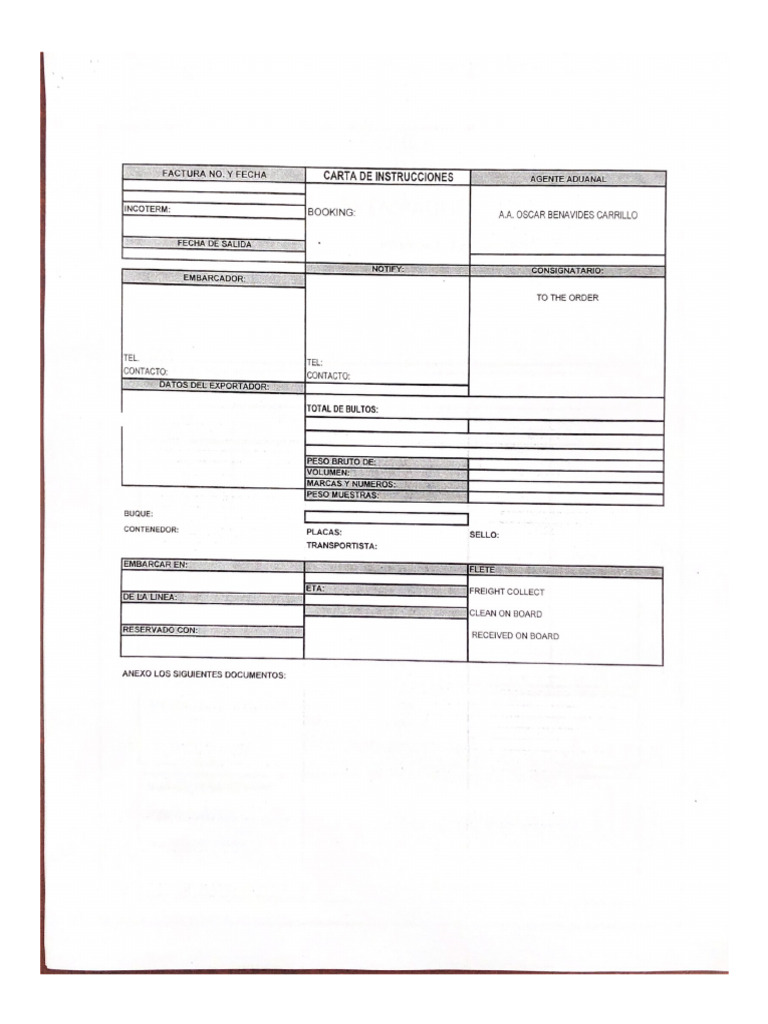 Carta de Instrucciones | PDF Carta de Instrucciones | PDF