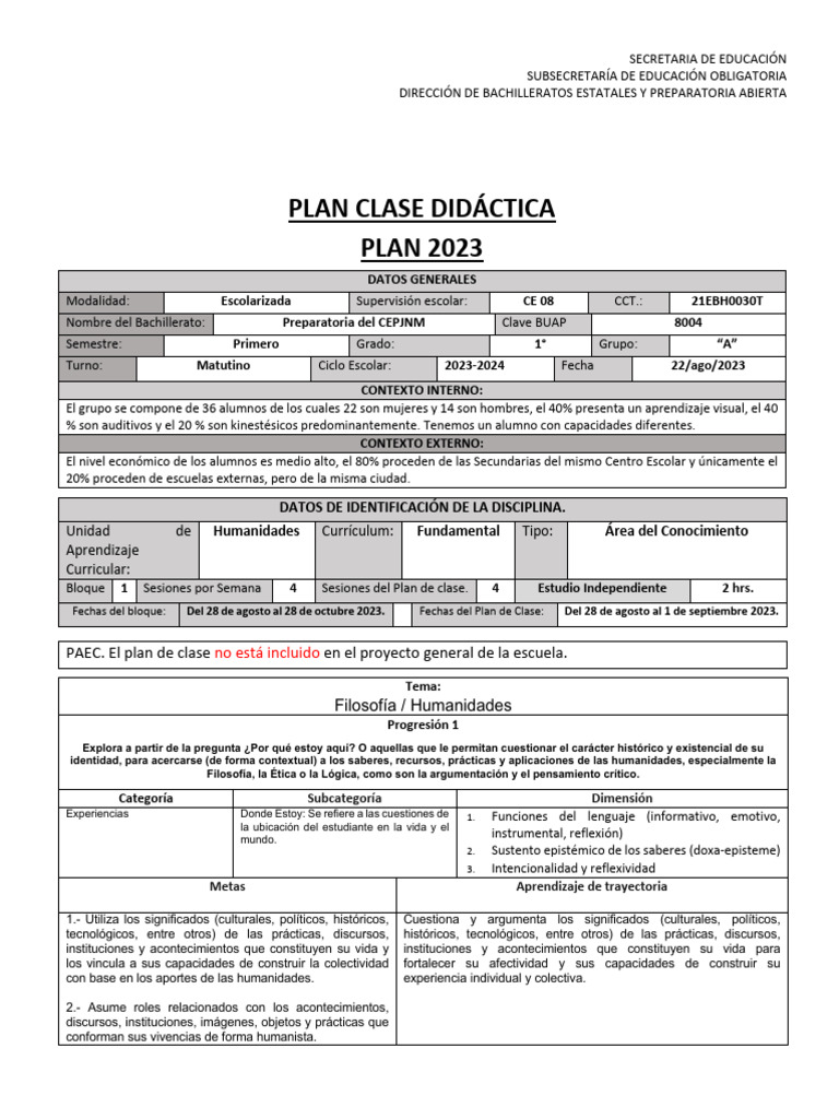 Progresión 1 | PDF | Plan de estudios