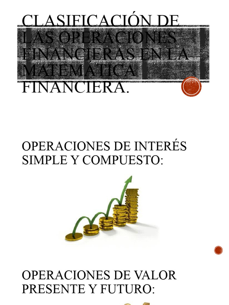 Clasificación de Operaciones Financieras | PDF | Negocios | Derecho