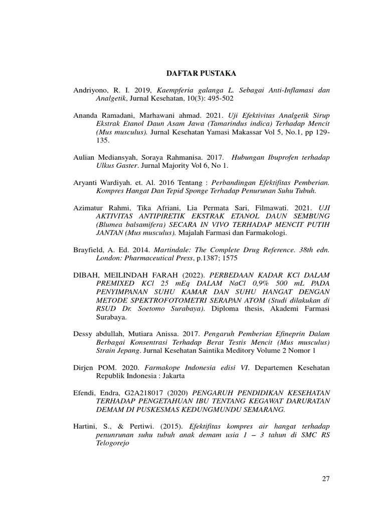 Dapus Artikel dan ISO 2021 dalam Kesehatan | PDF | Sains & Matematika