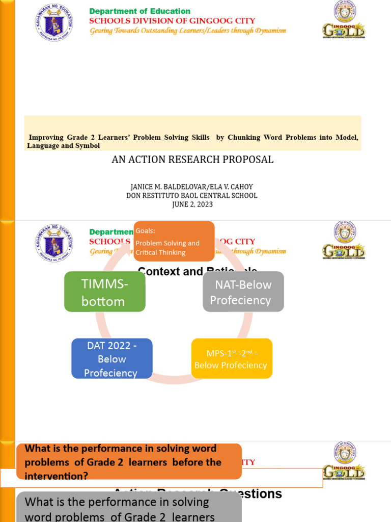 Action Research Proposal PPT Template | PDF | Cognitive Science ...