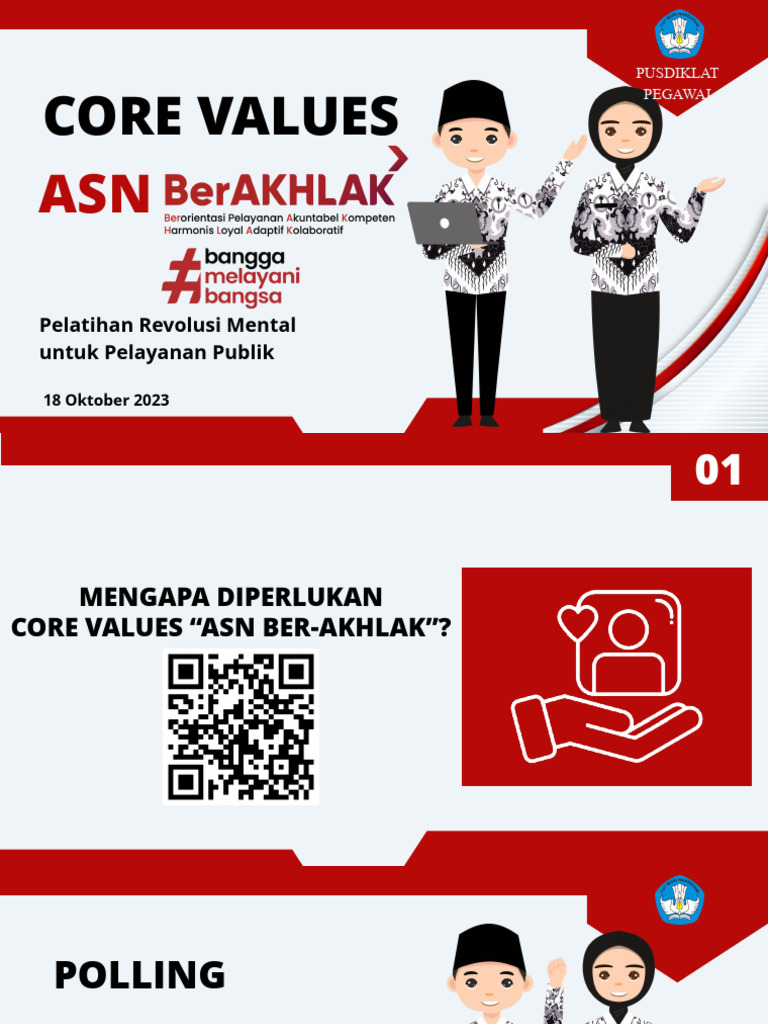 Core Values ASN Ber-AKHLAK 13-16 | PDF