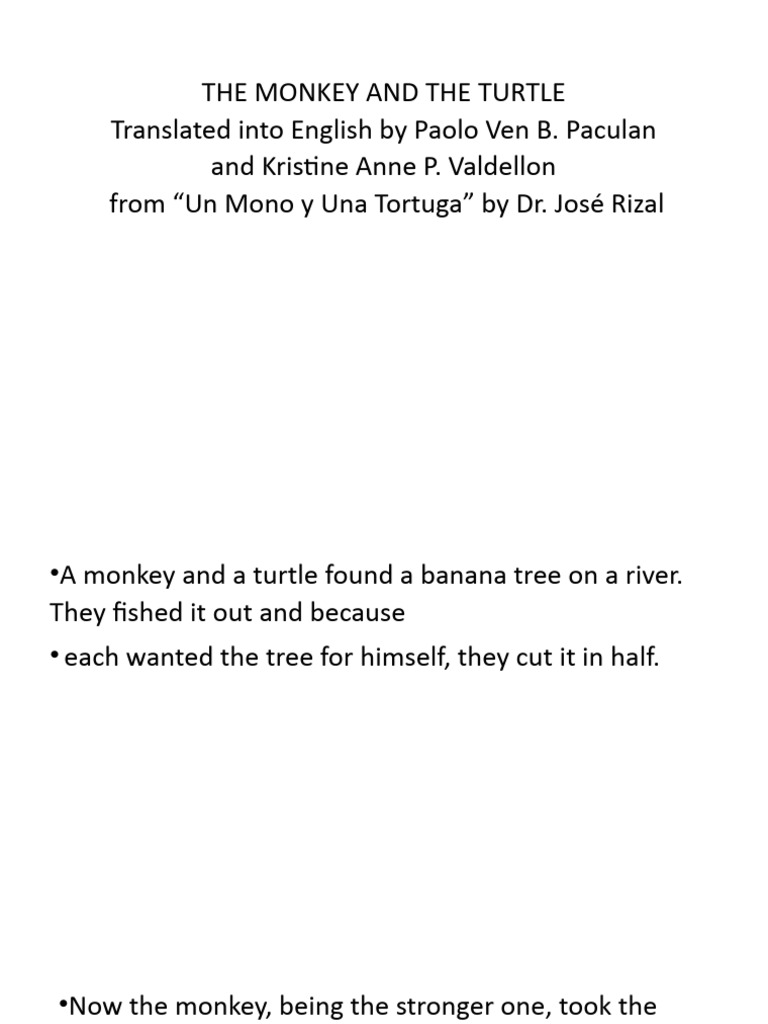 The Monkey And The Turtle Pdf