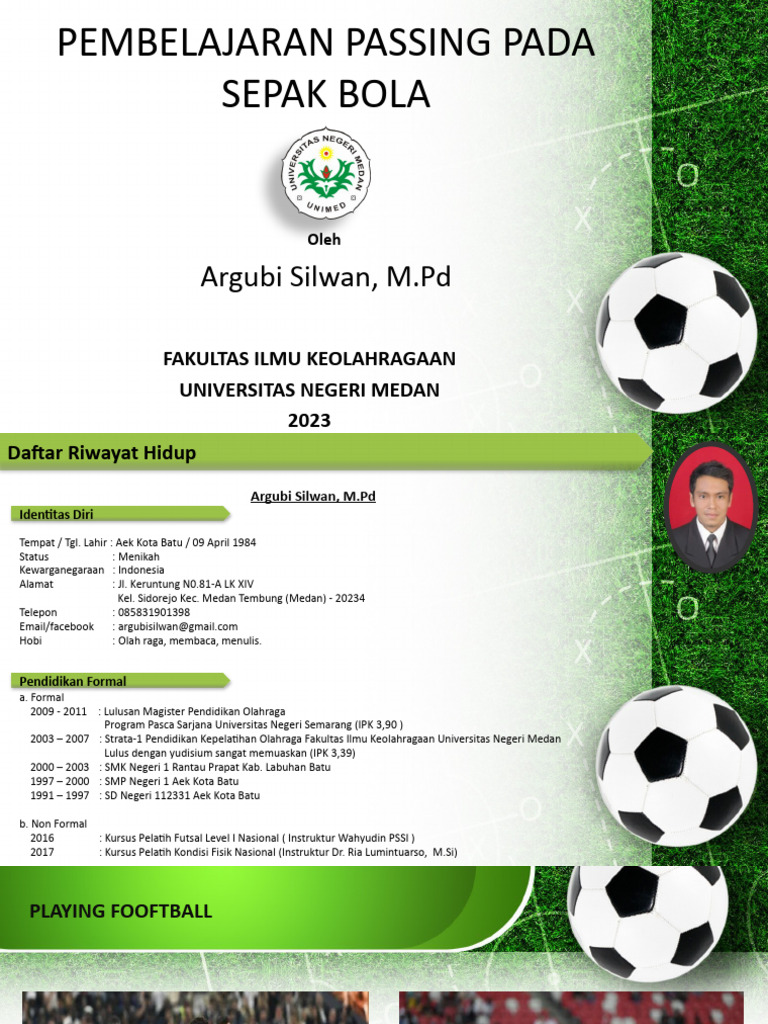 Teknik dan Tujuan Passing Sepak Bola | PDF | Olahraga & Rekreasi