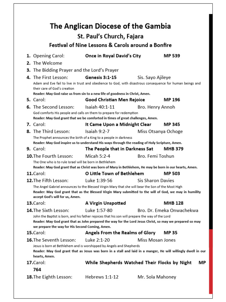 Nine Lessons and Carols | PDF