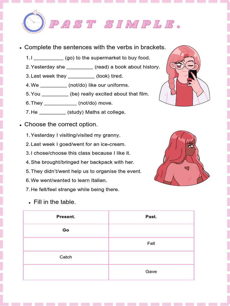 Past simple worksheet. | PDF