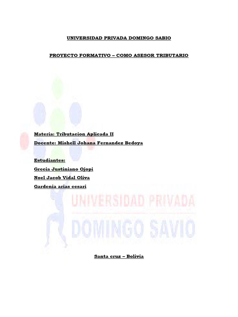 Proyecto Formativo | PDF