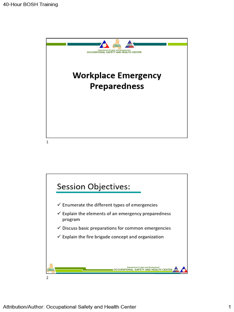 D-4 Module 6-1 - Workplace Emergency Preparedness - Participant | PDF | Emergency Management ...