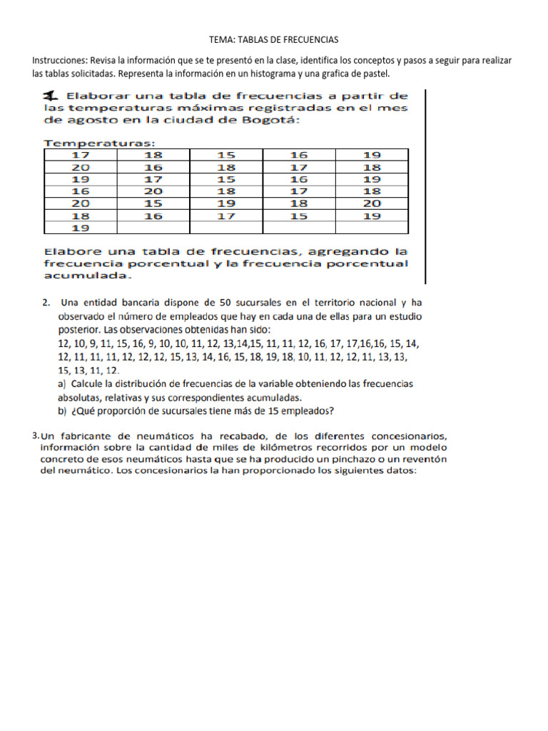 Actividad 4. Tablas de Frecuencia de Datos Agrupados | PDF