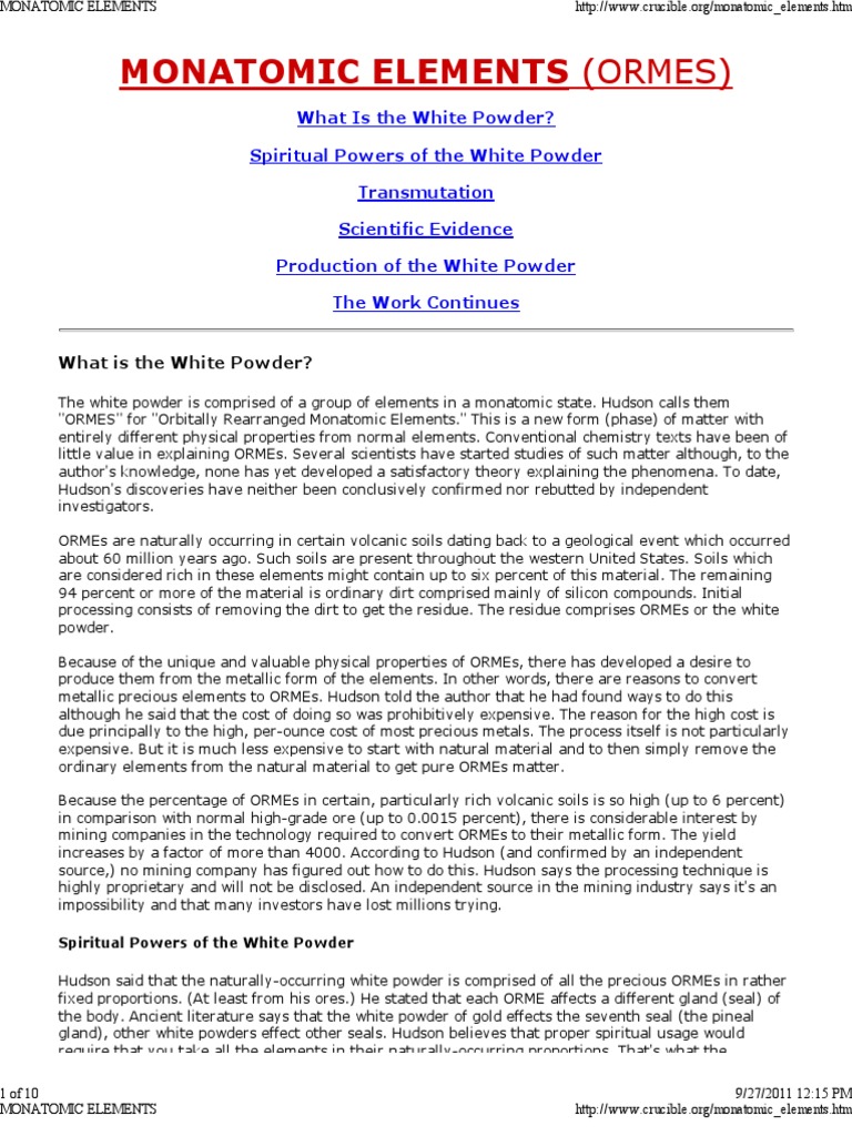 Monatomic Elements | PDF | Atomic Nucleus | Atoms
