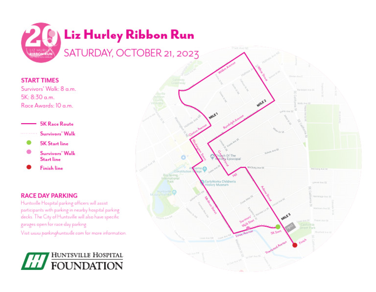 Liz Hurley Ribbon Run Route Map 2023 | PDF
