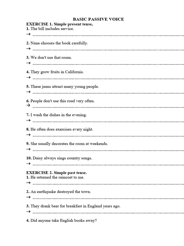 Basic Passive Voice | PDF