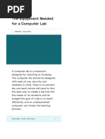 Computer Lab Minimum Requirements | PDF | Classroom Management | Teachers