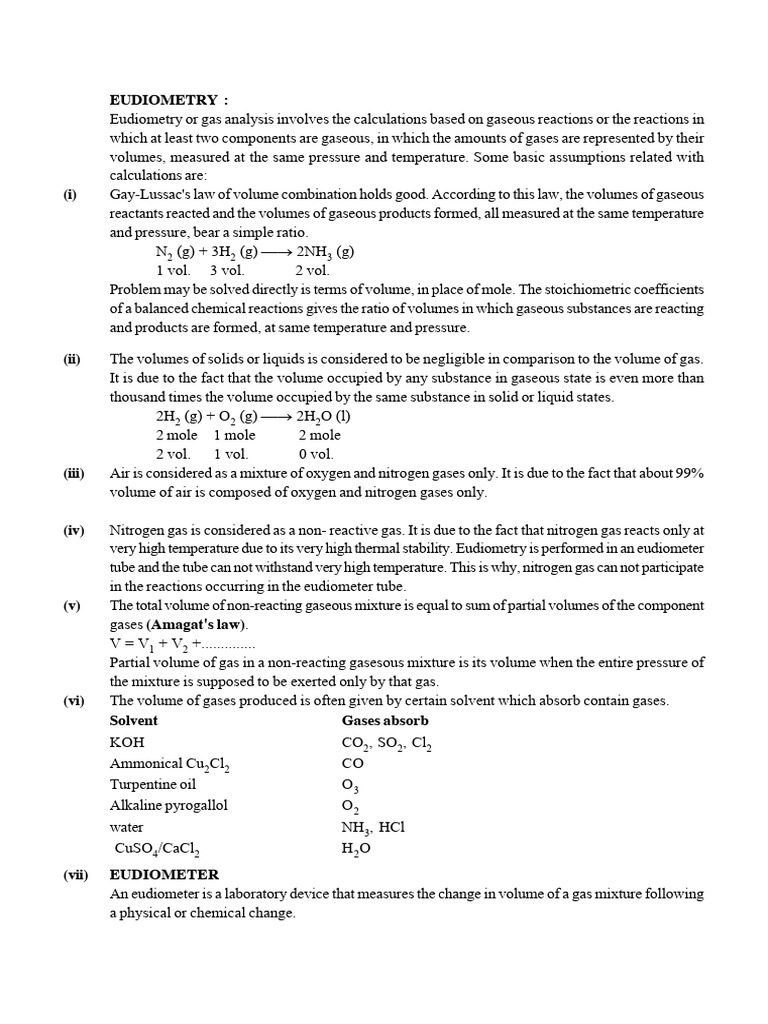 Eudiometry Theory 1 | PDF | Teaching Methods & Materials | Science & Mathematics