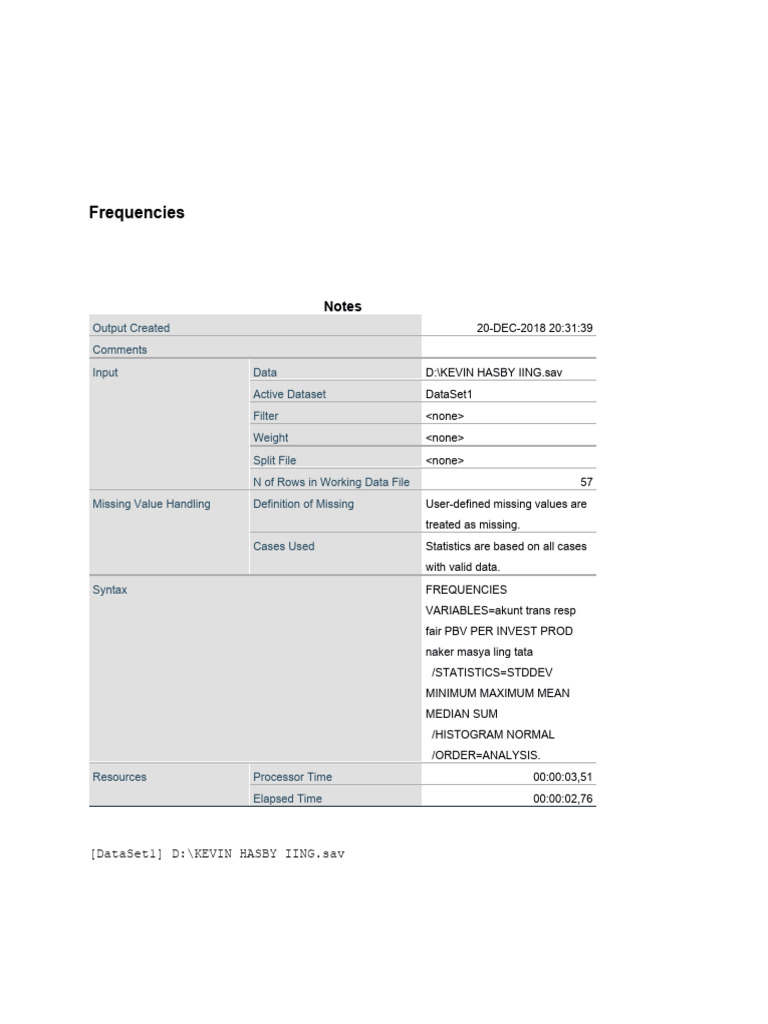 Spss Pdf Statistics Data Set