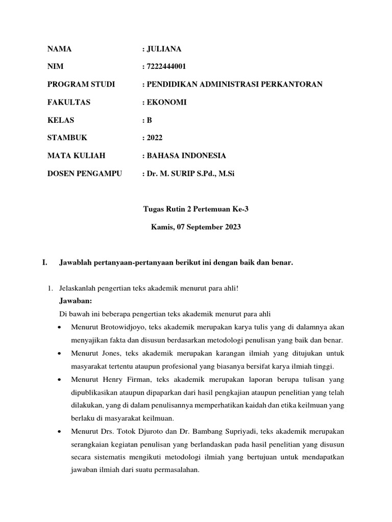 TR 2 - B.Indo - Juliana Padp B | PDF