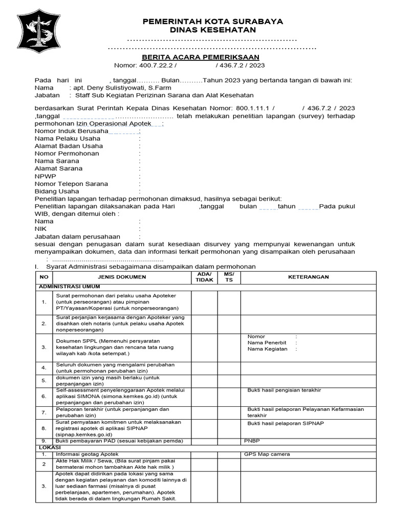 Bap Apotek Oss | PDF