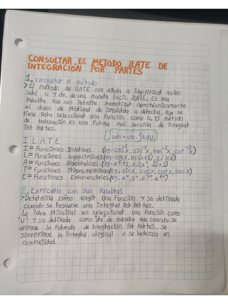 Método Ilate de Integración Por Partes | PDF