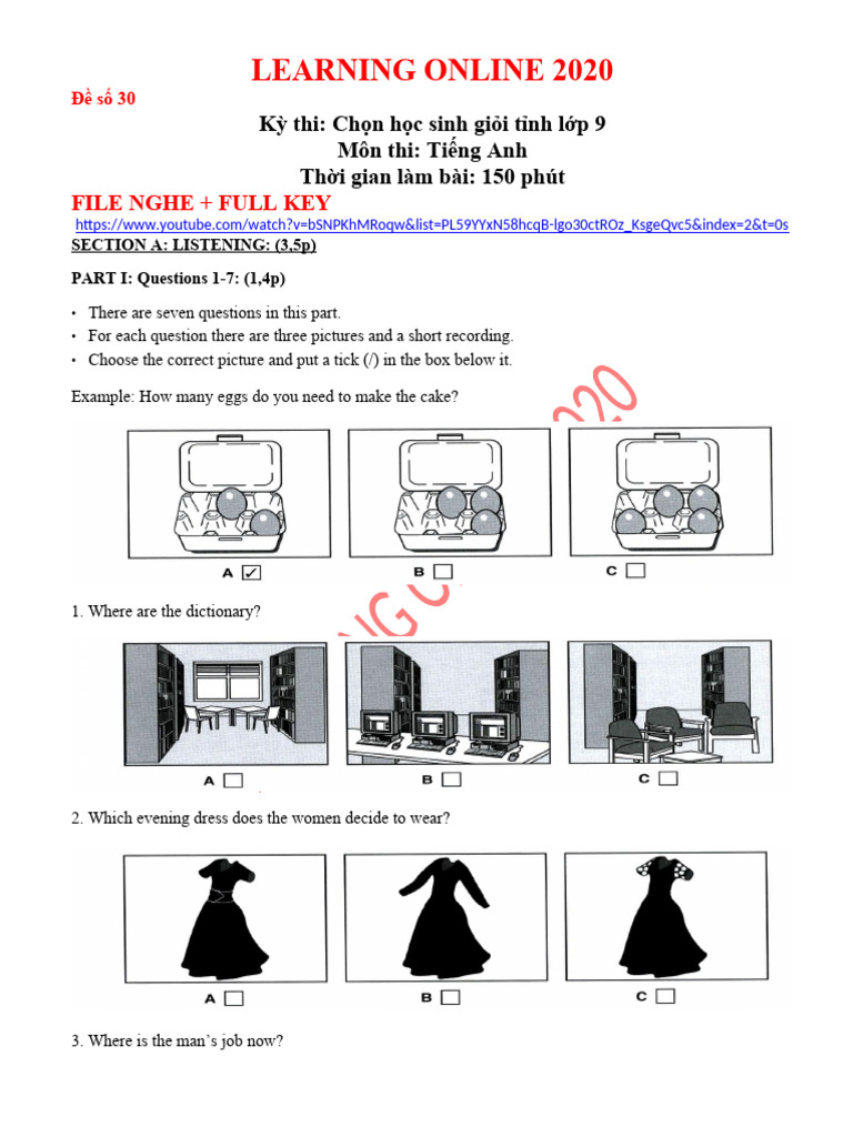 De Luyen Thi HSG Anh 9 Cap Tinh | PDF | Fires | Candle