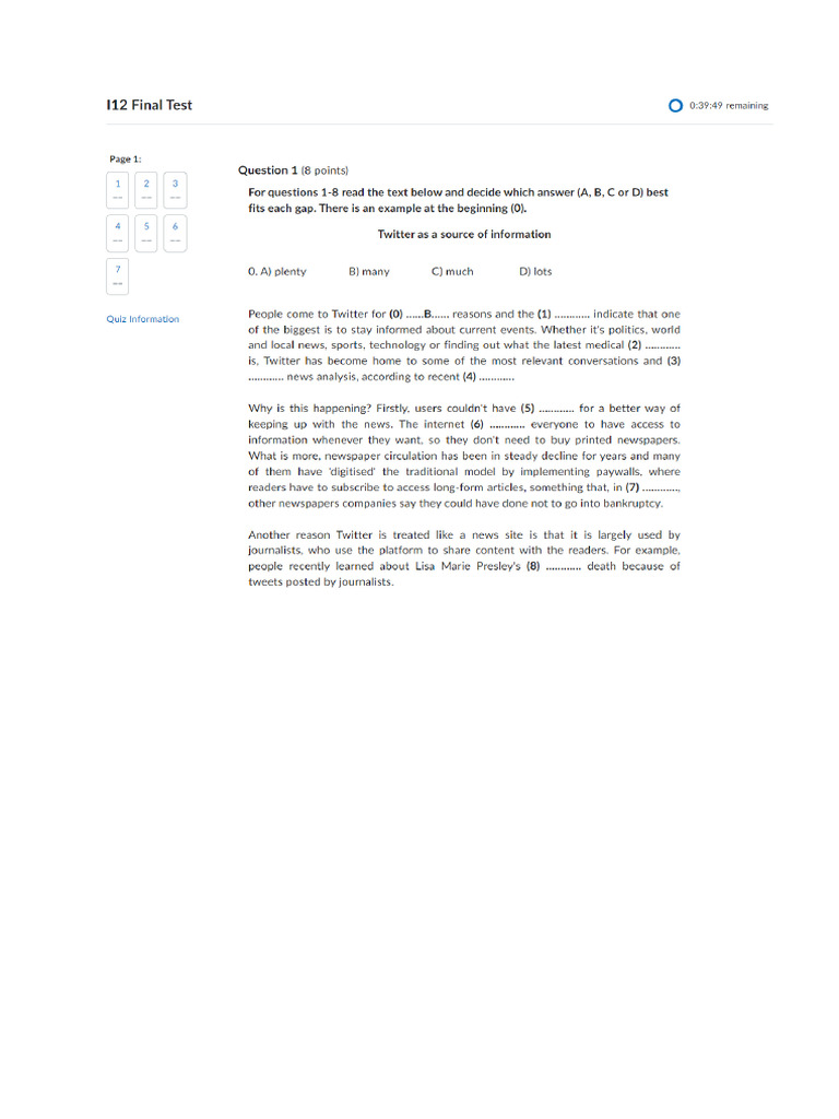 Final Exam I12 | PDF