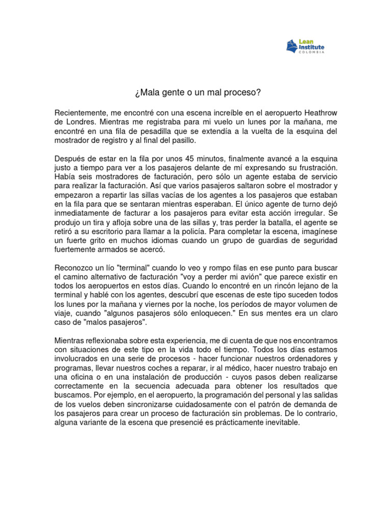 Mala Gente o Un Mal Proceso | PDF