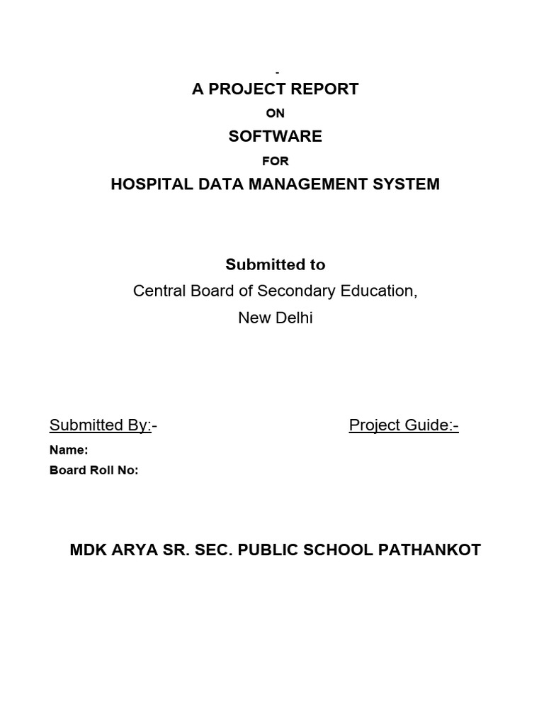 Hospital Management System | PDF