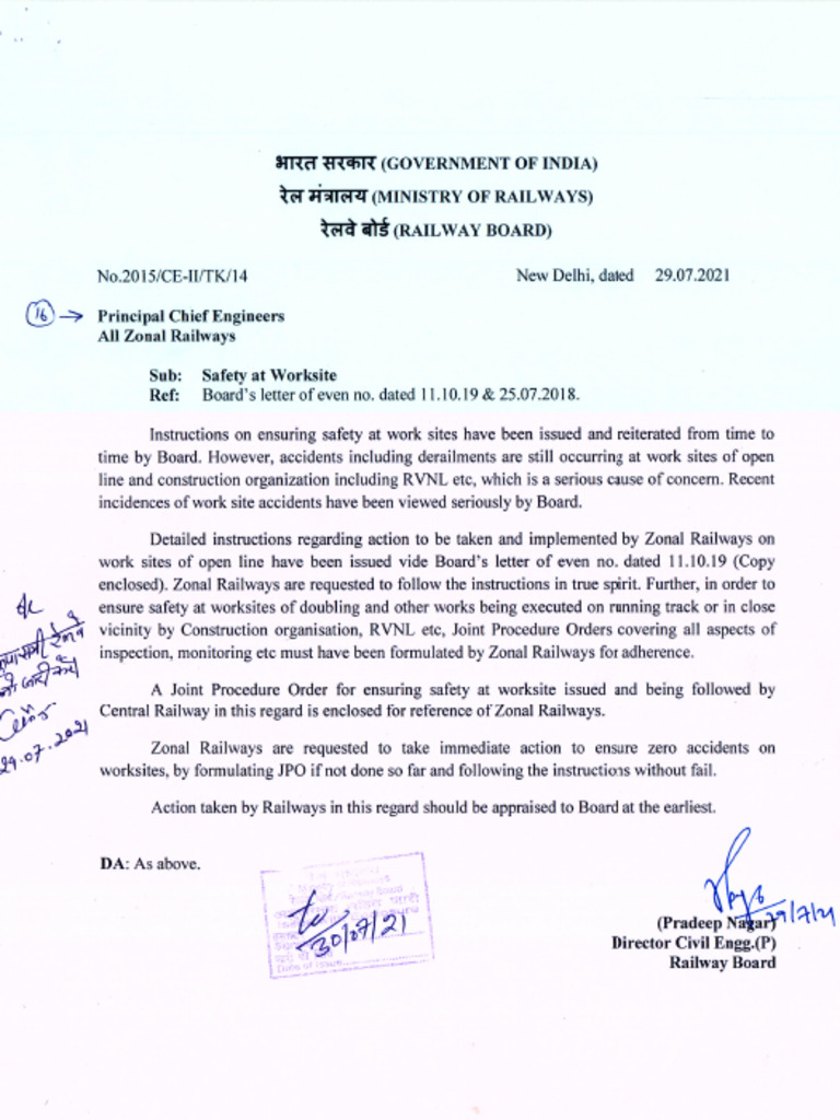 Safety at Worksite Dated 29072021 | PDF