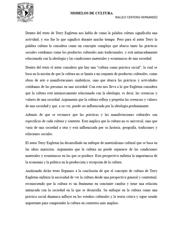 Cultura según Terry Eagleton | PDF