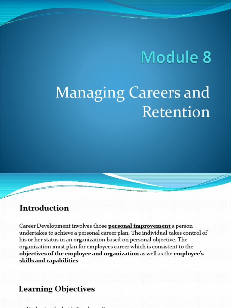 PDF Module 8 Managing Careers and Retention | PDF