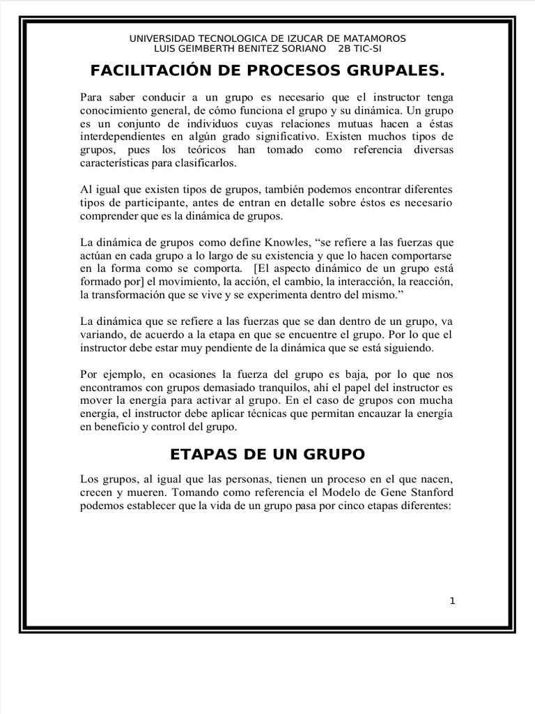 Pdfslide - Tips - Proceso Grupal Gene Stanford | PDF