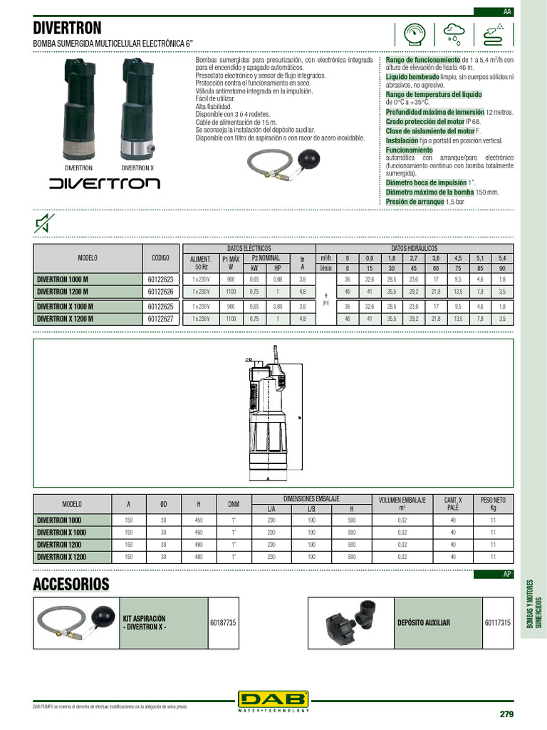 Manual de Bomba Divertron 1200 | PDF