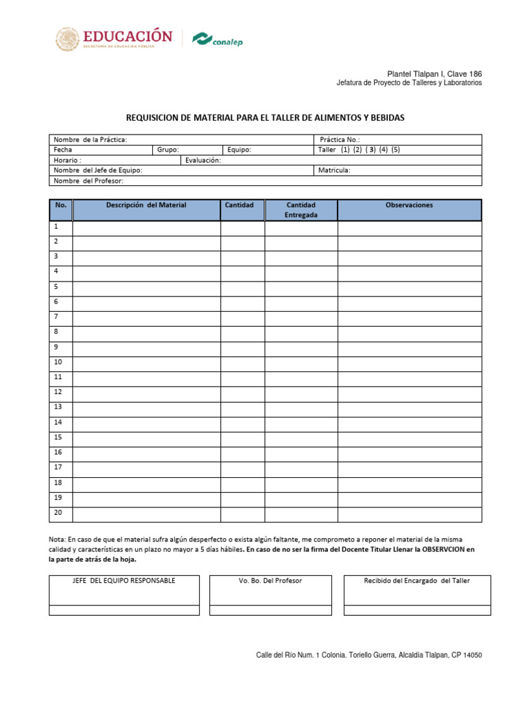 Hoja de Requisición | PDF