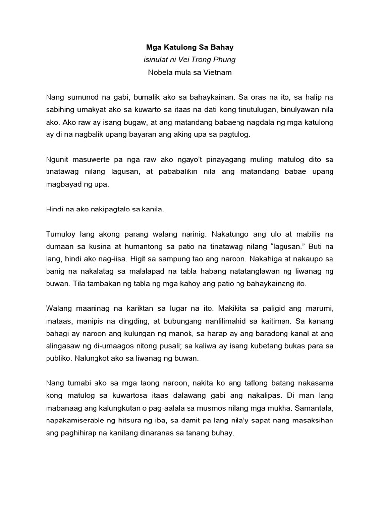 Mga Katulong Sa Bahay | PDF