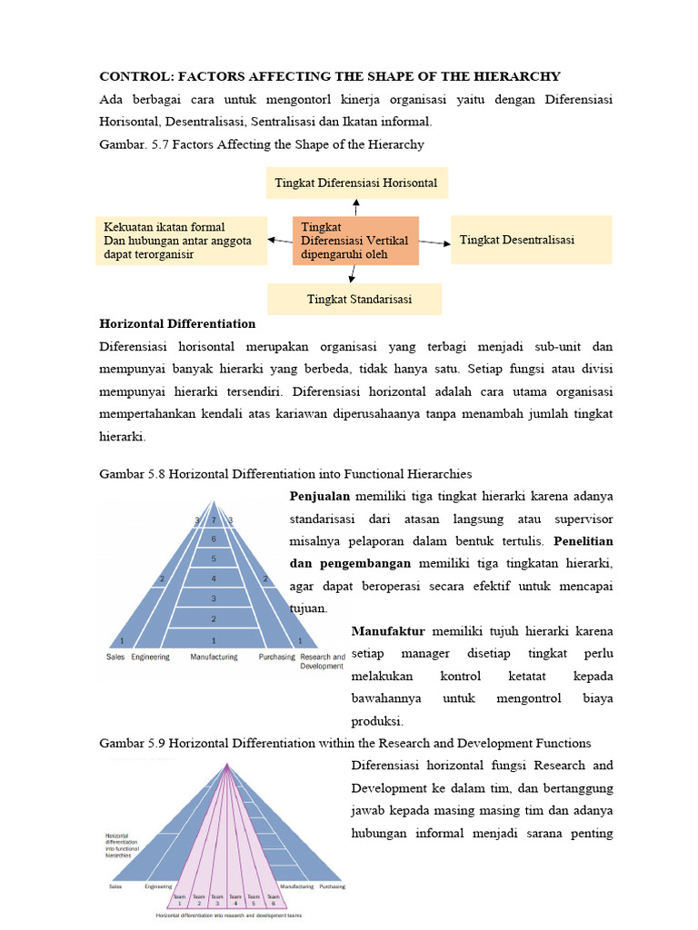 CONTROL - FACTORS AFFECTING THE SHAPE OF THE HIERARCHY - Hal 152 - 161 ...
