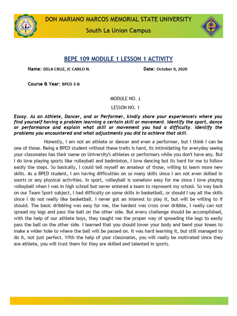 Bepe 109 Module 1 Part 1 Activities | PDF