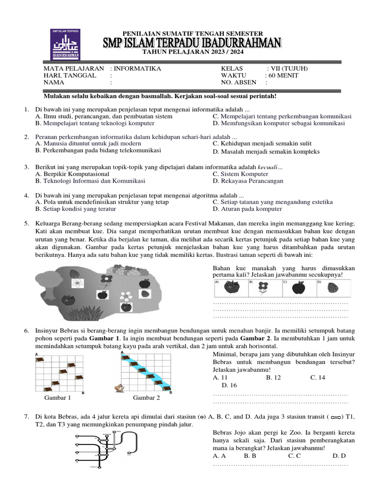 PTS 1 INF Kelas 7 | PDF