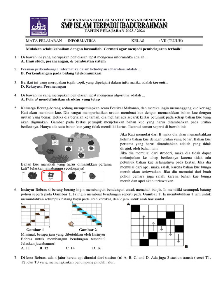 Pembahasan PTS 1 INF Kelas 7 | PDF