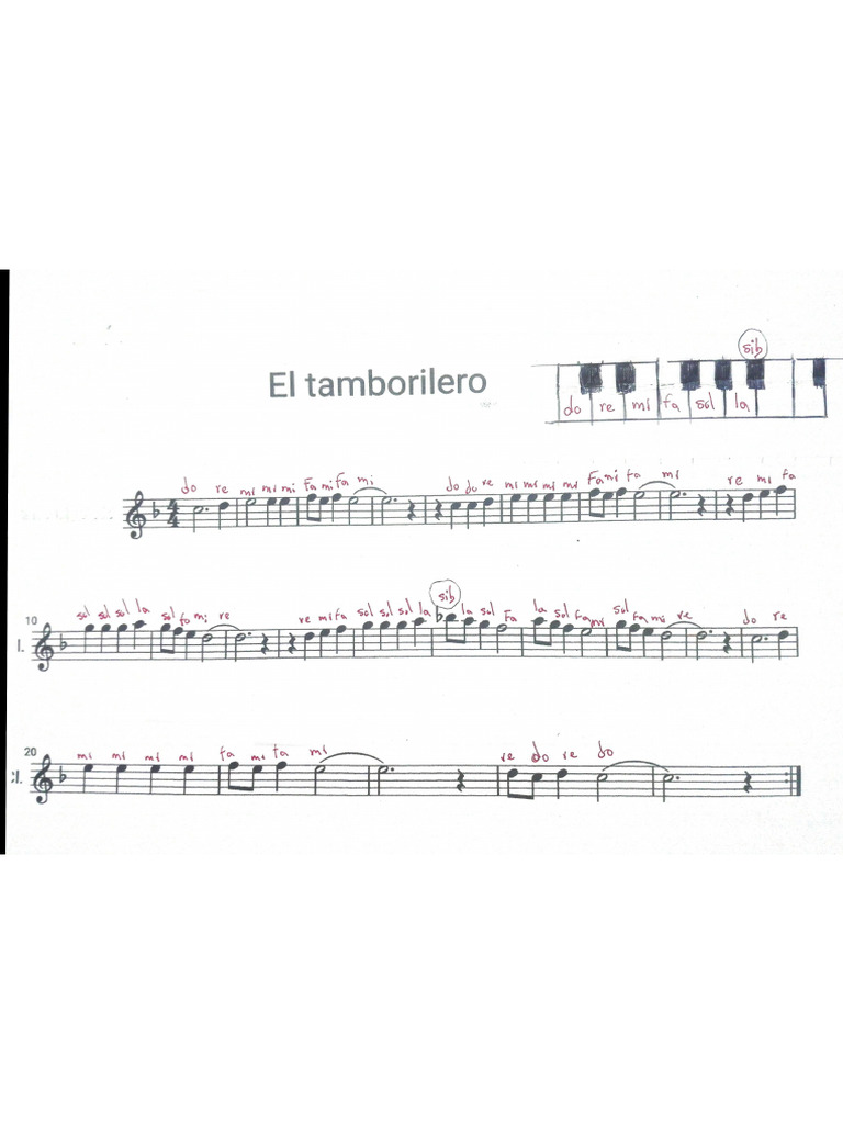 El Tamborilero (Piano) | PDF