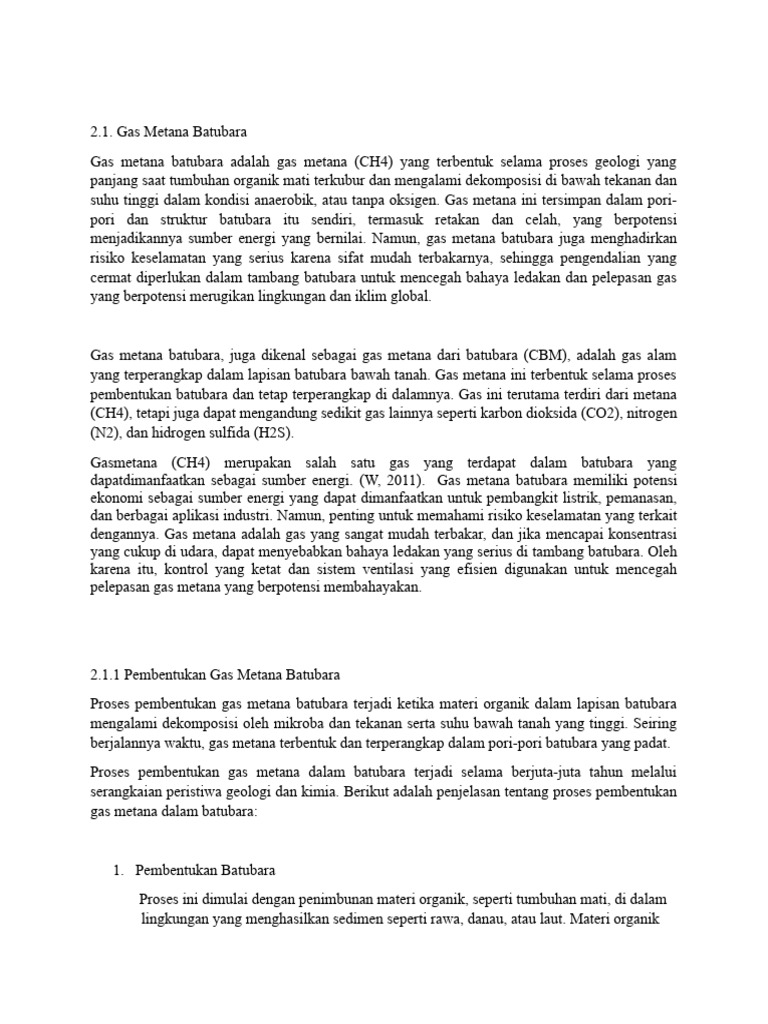 Gas Metana Batubara | PDF | Ilmu Sosial | Teknologi & Rekayasa