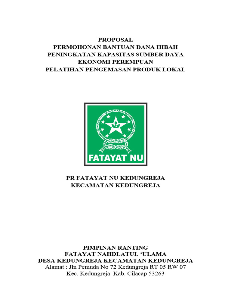 Proposal Fatayat FINISH | PDF
