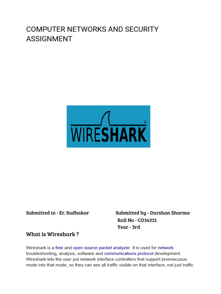 Wireshark Q and A | PDF | Networking | Internet & Web