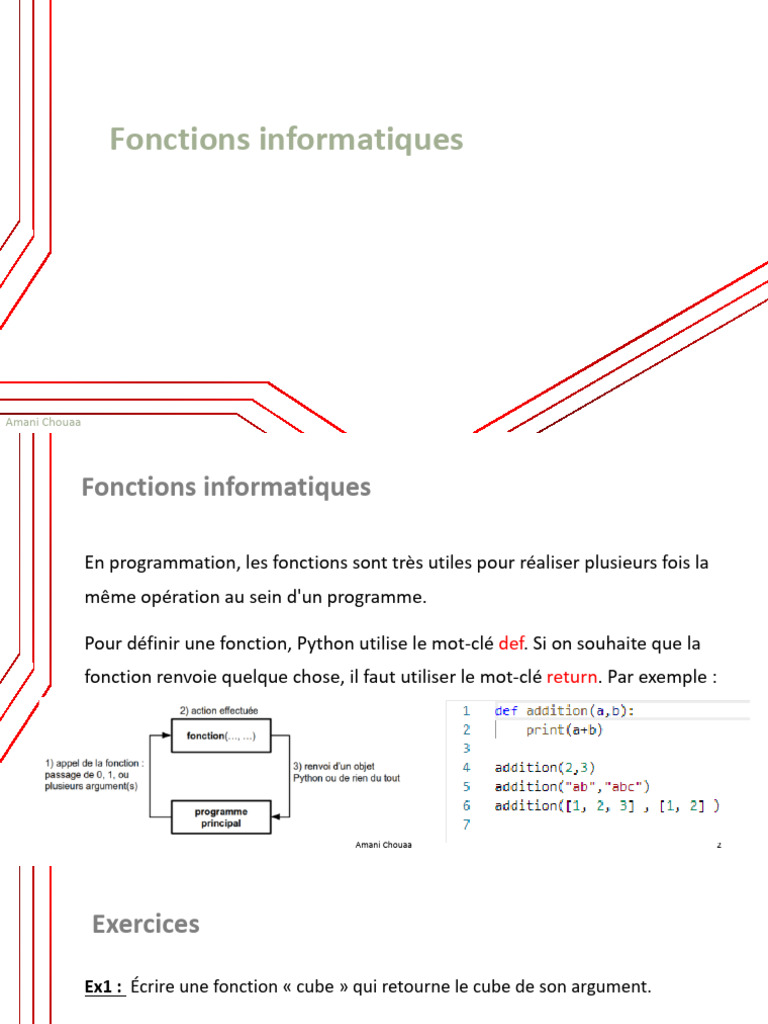 Introduction aux fonctions en Python | PDF | Ordinateurs