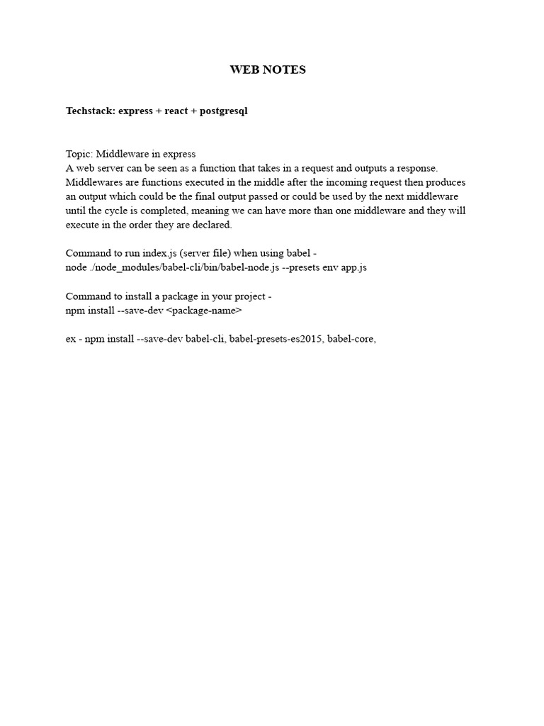 Web Notes | PDF