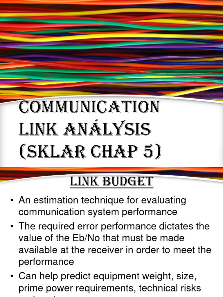 Communication Link Analysis | PDF