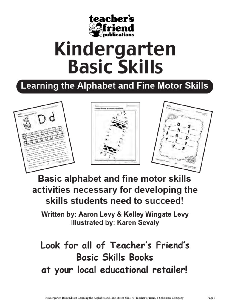 Kindergarten Basic Skills - Learning The Alphabet and Fine Motor Skills ...