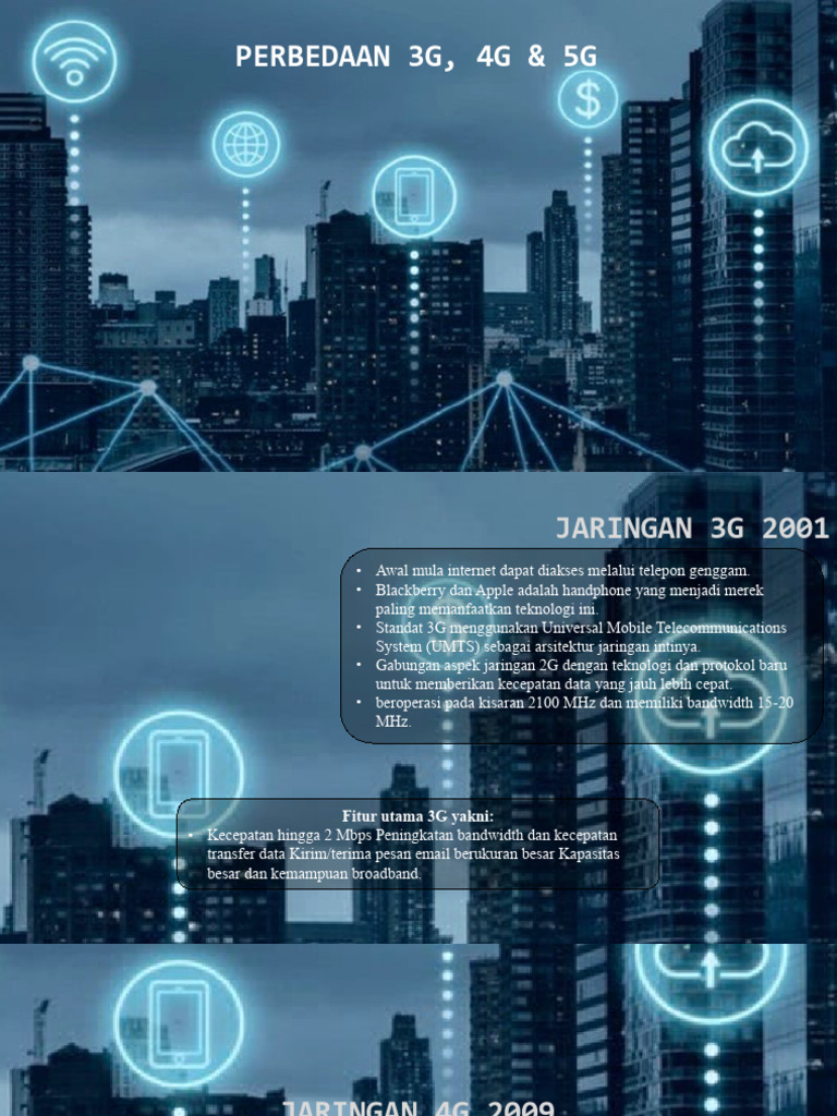 Perbedaan 3G, 4G & 5G | PDF | Teknologi & Rekayasa
