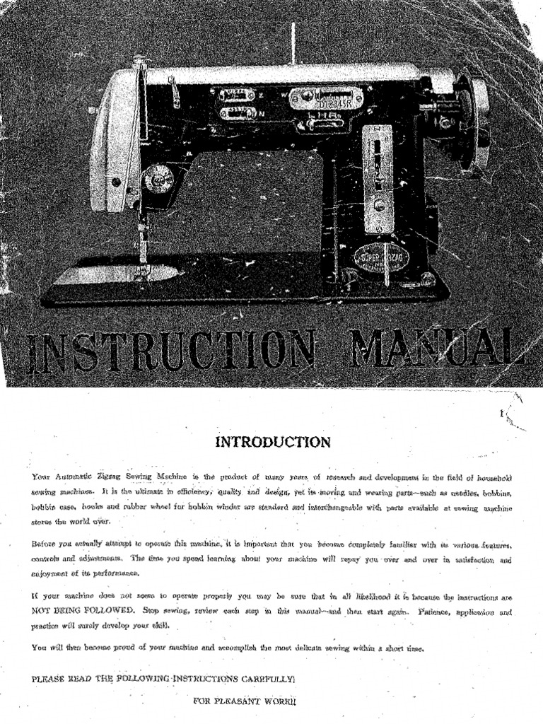American Beauty Standard Super Zig Zag AZ Sewing Machine Instruction | PDF