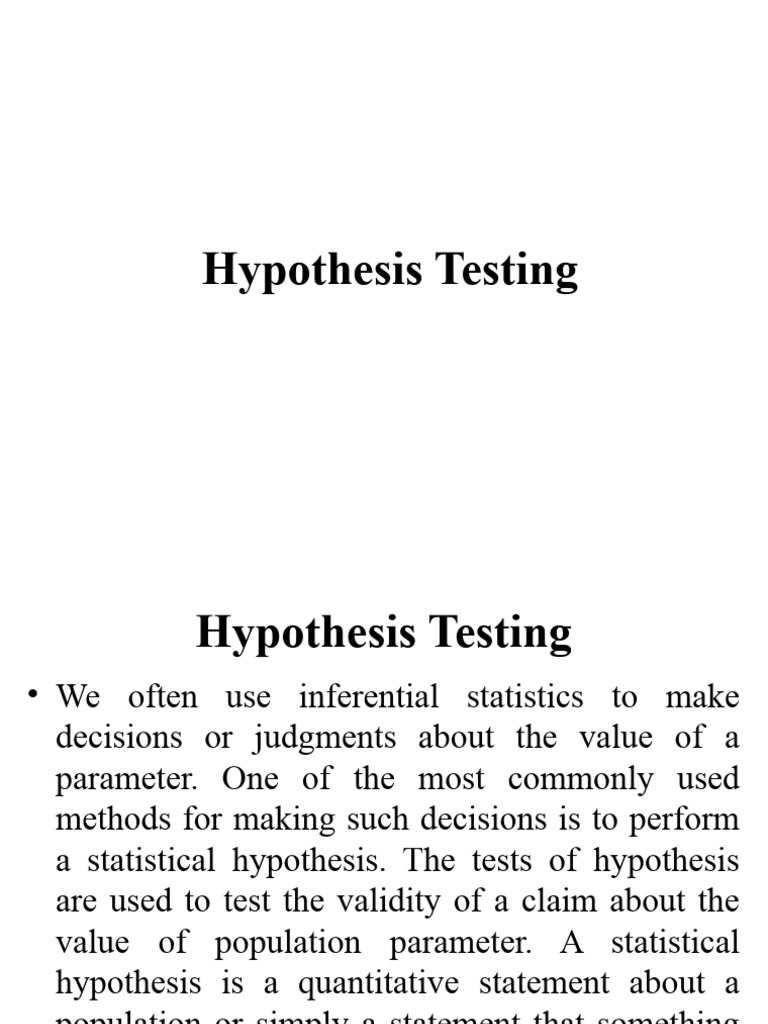Hypothesis Testing | PDF