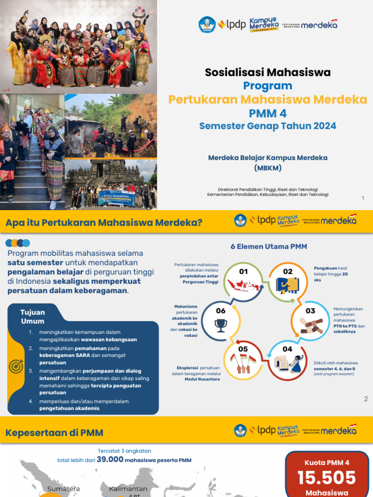Sosialisasi Mahasiswa Program PMM 4 Tahun 2024 | PDF